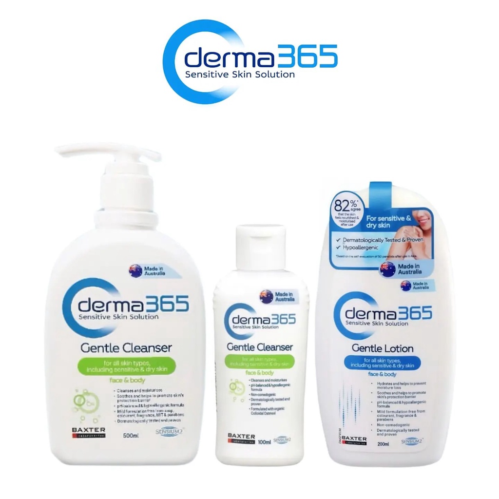 Jual DERMA365 Derma 365 Sensitif Skin Solution Cleanser & Lotion Made ...