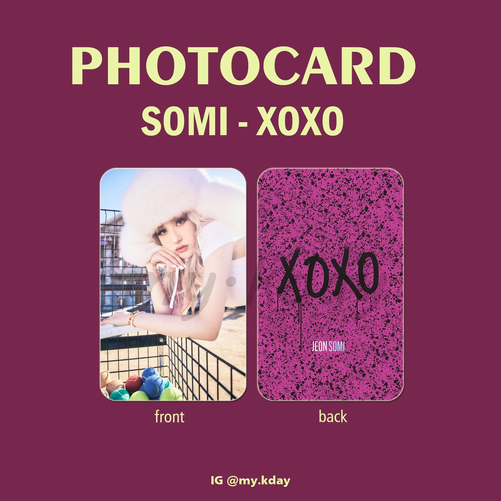Jual PC-0696, Unofficial Photocard Somi XOXO 2 sisi | Shopee Indonesia
