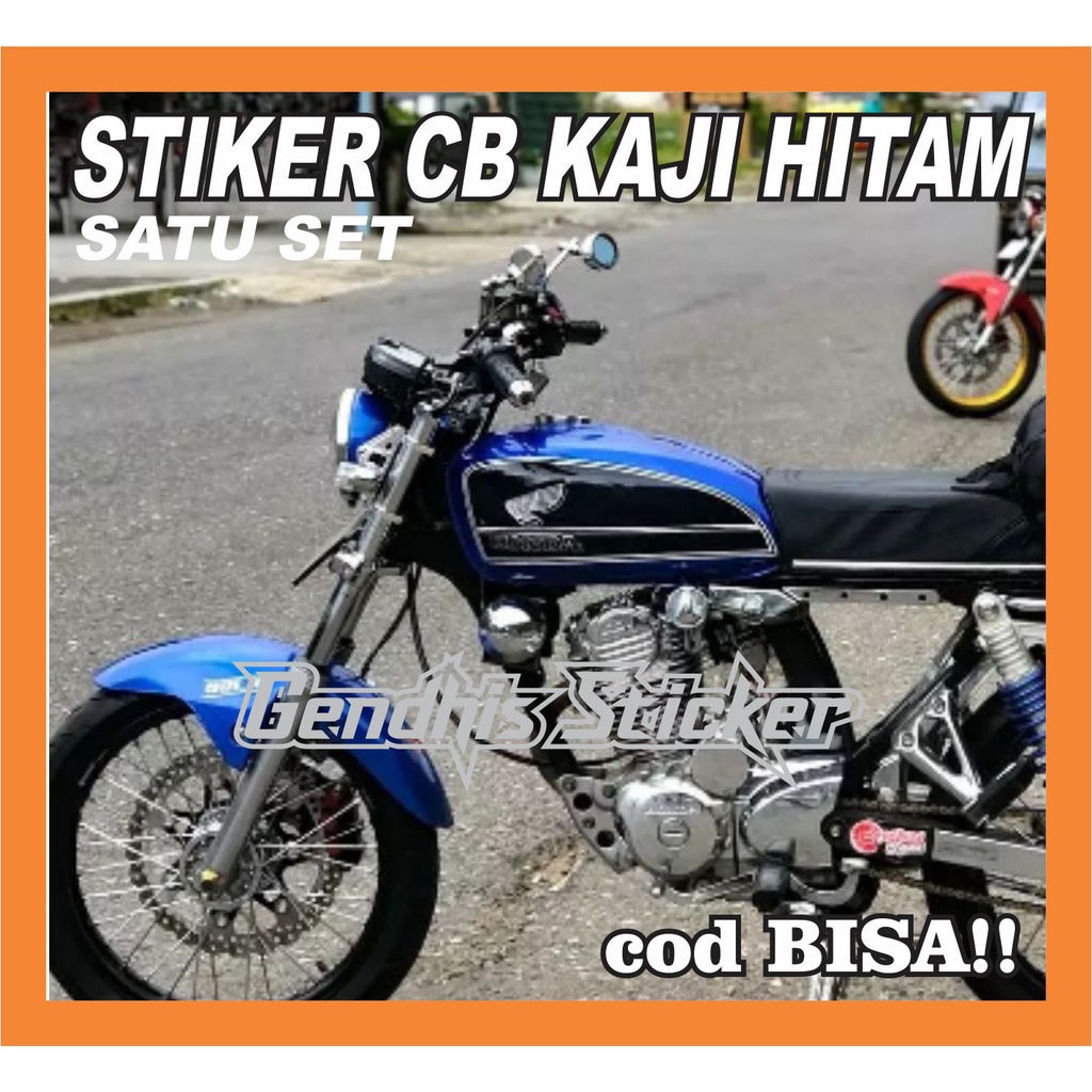 Jual Stiker Striping CB Glatik Hitam CB kaji | Shopee Indonesia