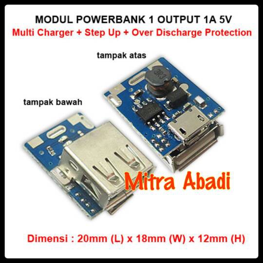 Jual Modul Powerbank 1 OUTPUT 1A 5V Over Discharge Protection | Shopee ...