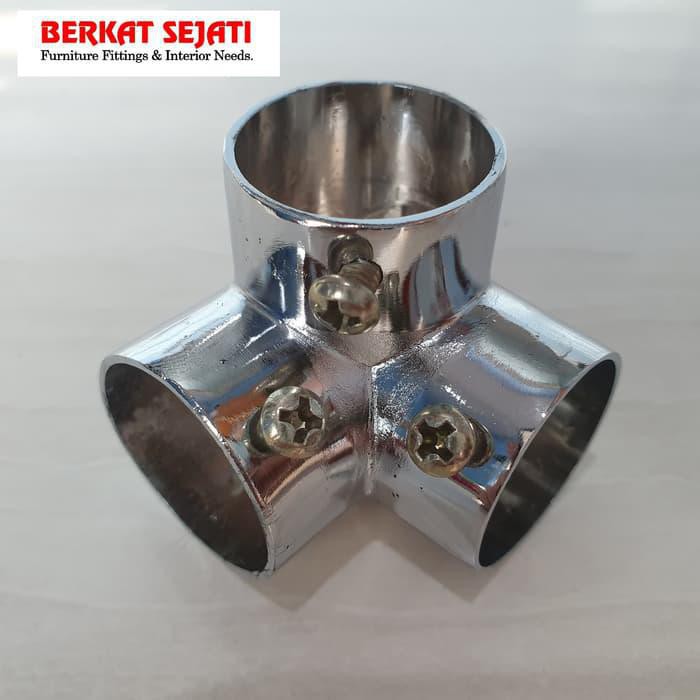 Jual Joint Join Pipa Bracket Sambungan Pipa Bulat 1" inch 25mm F 3 ...