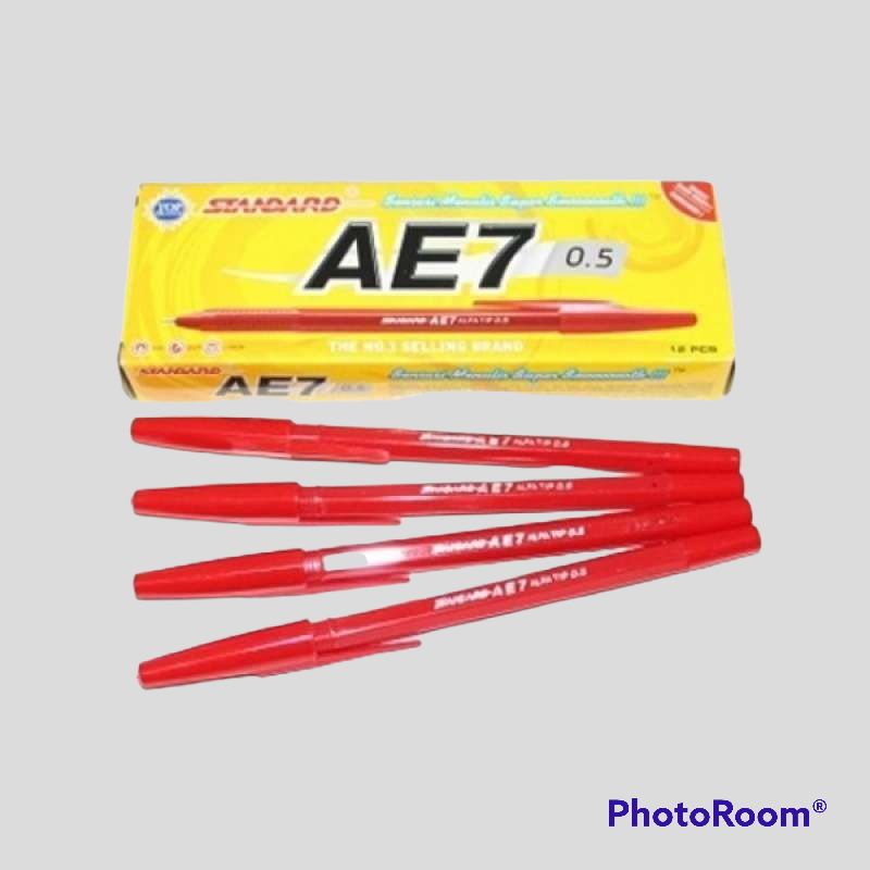 Jual Standard AE7 pulpen merah (0,5mm) | Shopee Indonesia
