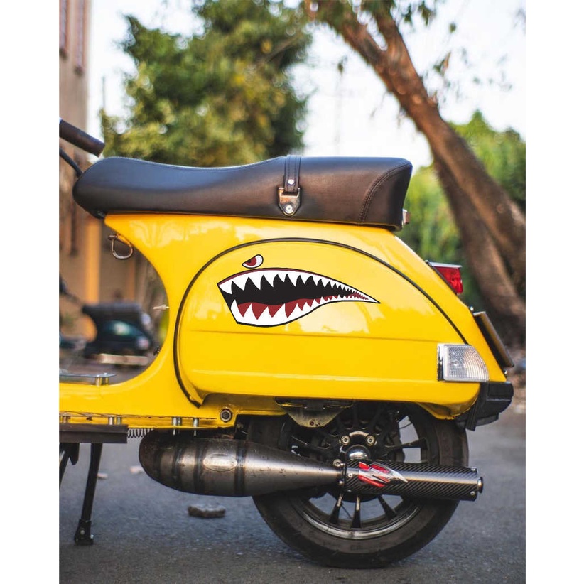 Jual STICKER VESPA CUSTOM CUTTING SHARK STICKER VESPA HIU STICKER ...