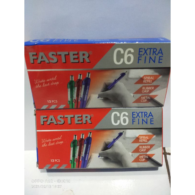 Jual pulpen faster c6 isi 12 pcs | Shopee Indonesia