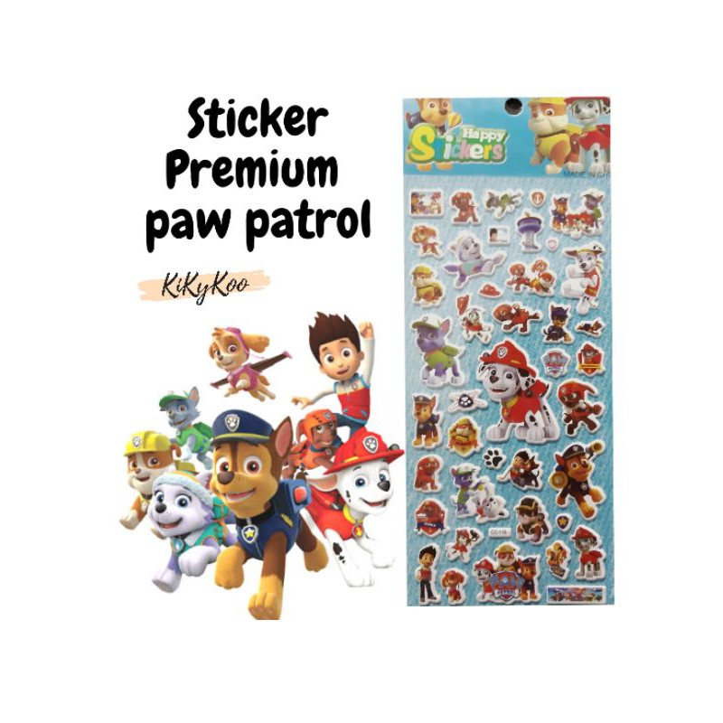 Jual sticker paw patrol / sticker puffy paw patrol / sticker karakter ...