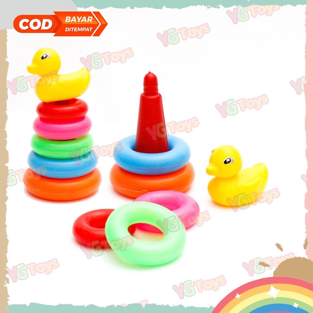 Jual YGtoys Mainan Susun Donat Ring Donat Bebek Susun Menyusun Edukasi ...