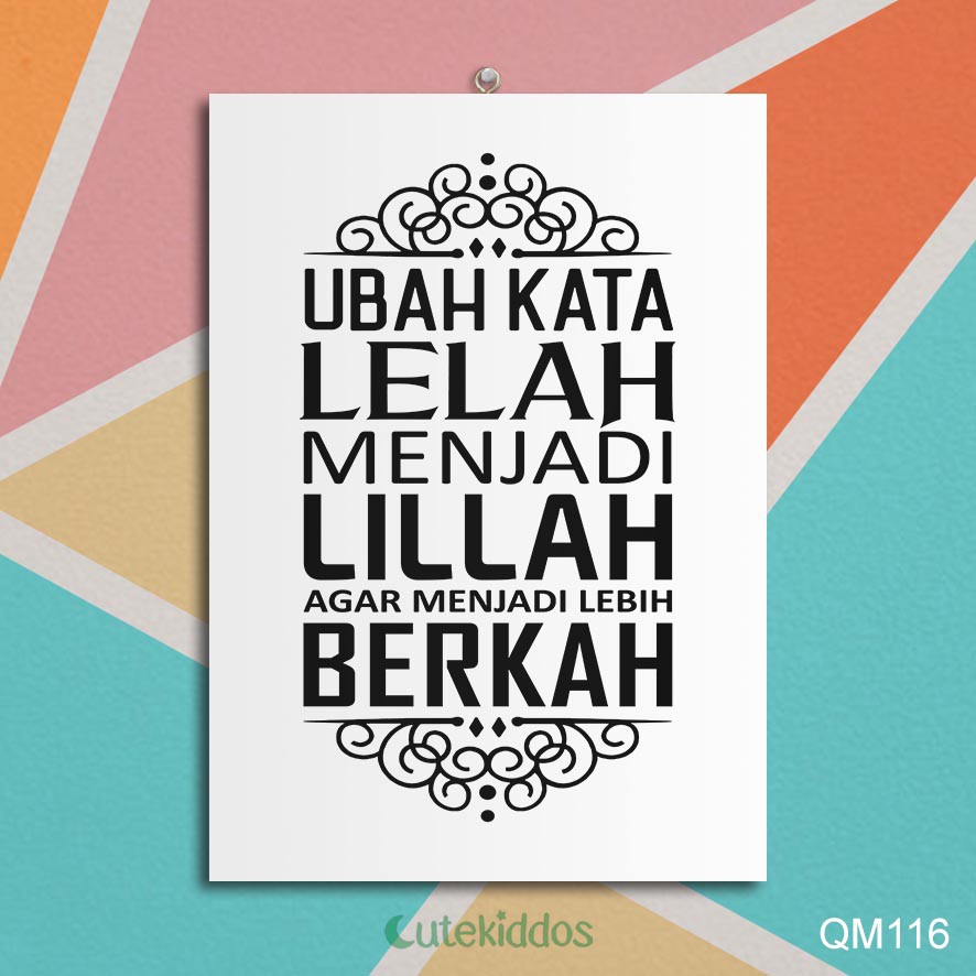 Jual Wall Decor Poster Kayu Hiasan Dinding Kantor Islami Ubah Kata ...