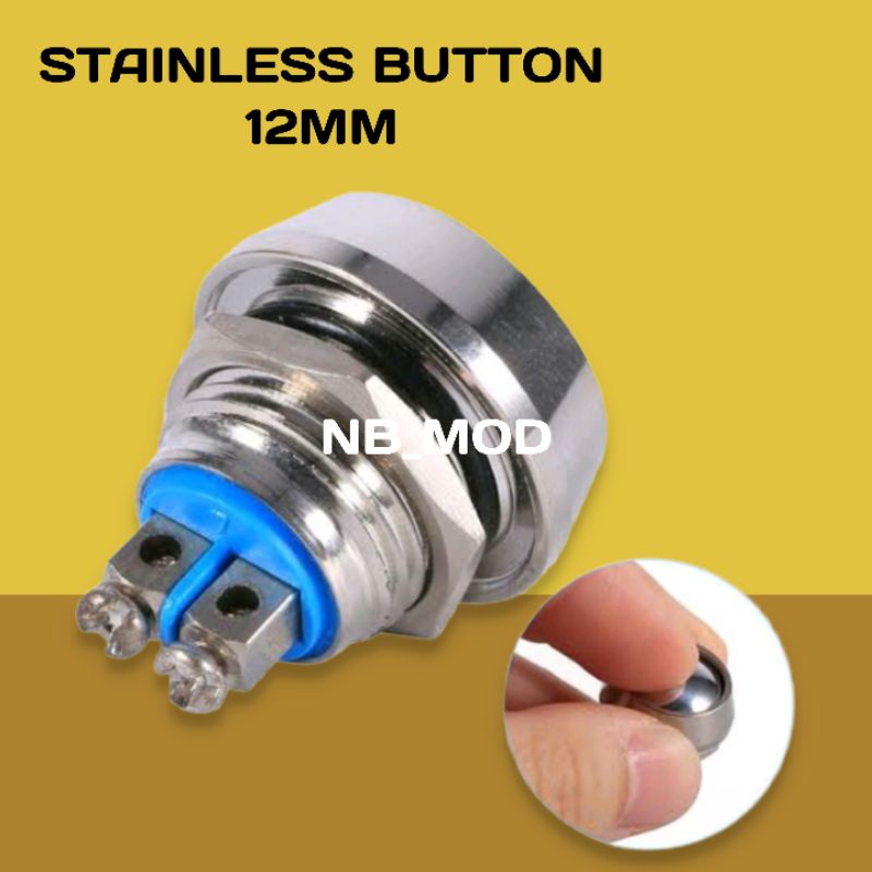 Jual TOMBOL PUSH BUTTON 12MM BESI | Shopee Indonesia
