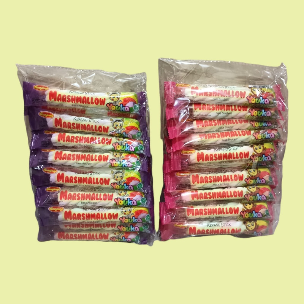 Jual Marsmallow Stick Kepang Rasa Strawberry & Blueberry [20 pcs/pack ...