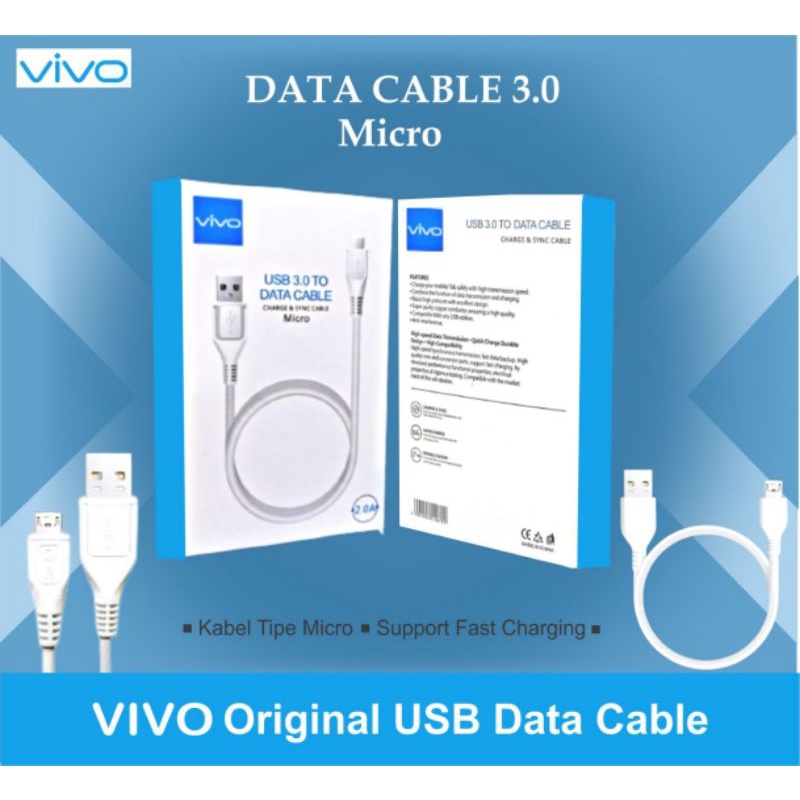 Jual Kabel Data Fast Charging Vivo Micro USB Original High Quality ...