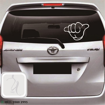 Jual CUTTING STICKER MOBIL JDM SAKA BRAH HAND / TANGAN STIKER KACA ...