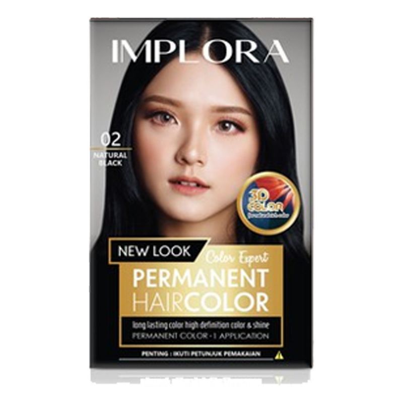 Jual (PROMO) IMPLORA PERMANENT HAIR COLOR (BLACK) | Shopee Indonesia