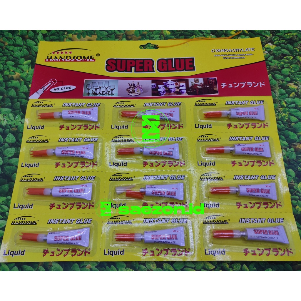 Jual LEM SUPER GLUE HANDSOME PEREKAT SERBAGUNA UNTUK LOGAM KARET KULIT ...