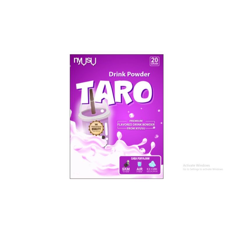 Jual Bubuk Minuman Rasa Taro Drink Powder Kemasan Sachet 20 Gram ...