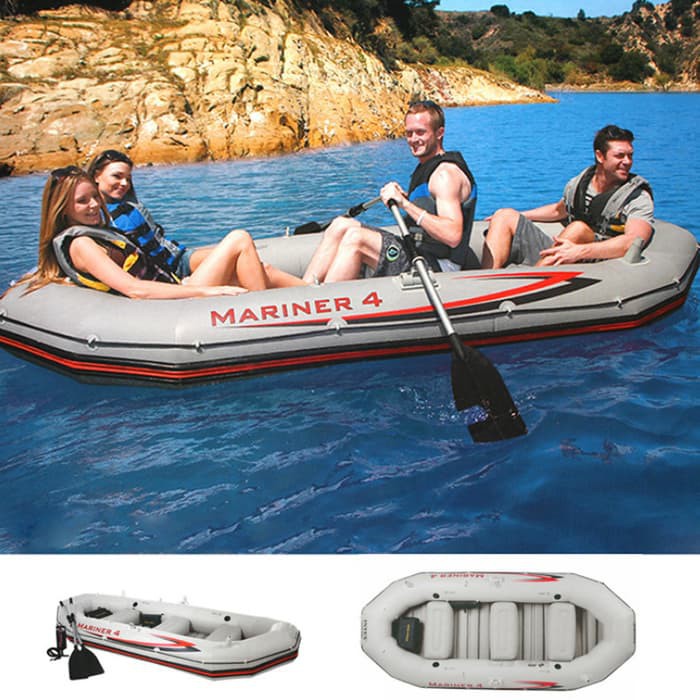 Jual Perahu Karet Kuat Mariner 4 Boat Set Intex 68376 Super Tough ...