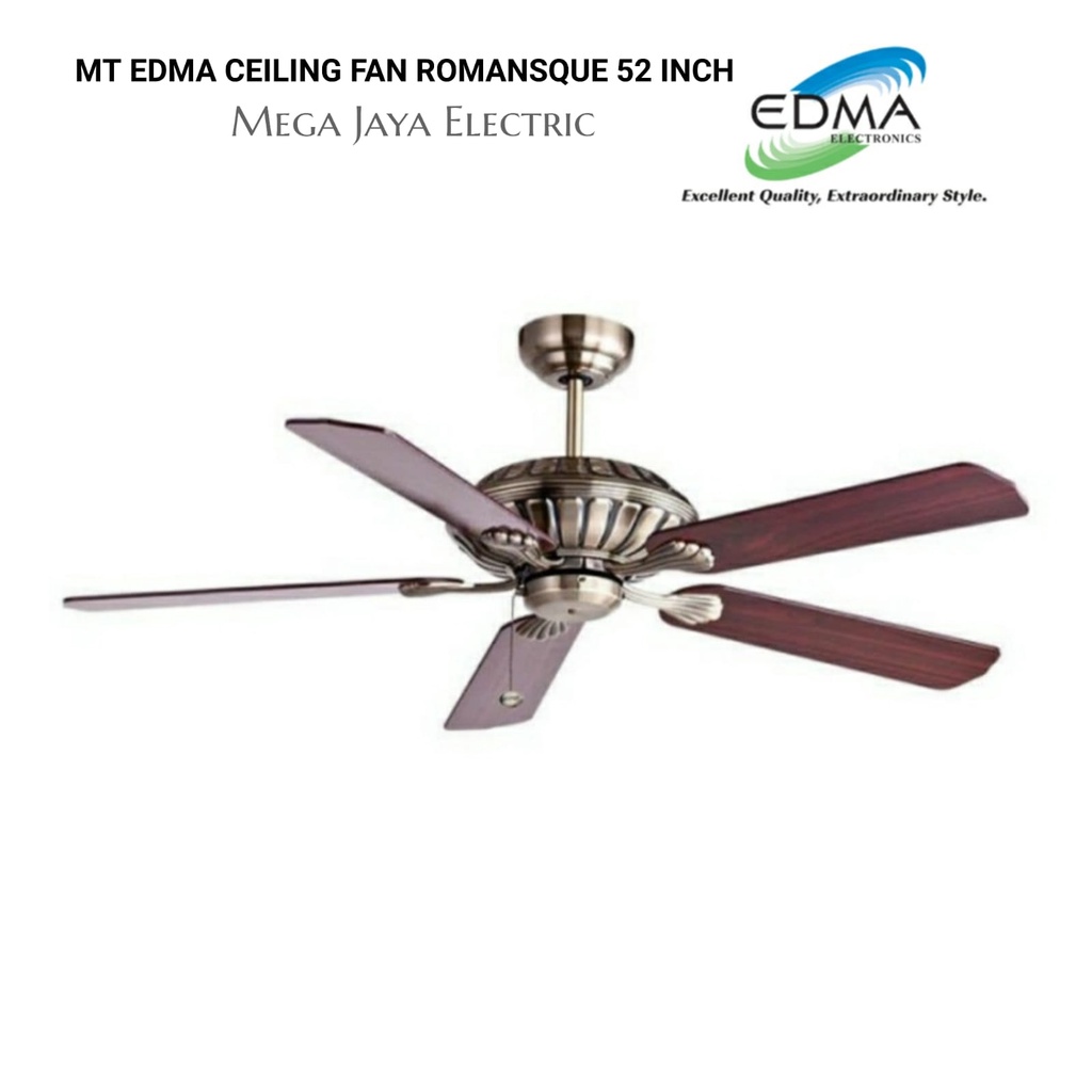 Jual MT EDMA CEILING FAN ROMANSQUE 52 INCH / KIPAS GANTUNG PLAFON AC ...