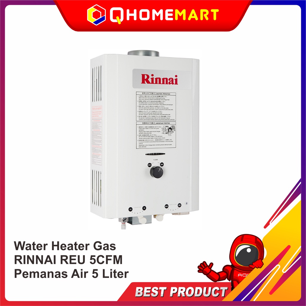 Jual Water Heater Gas RINNAI REU 5CFM Pemanas Air 5 Liter | Shopee Indonesia