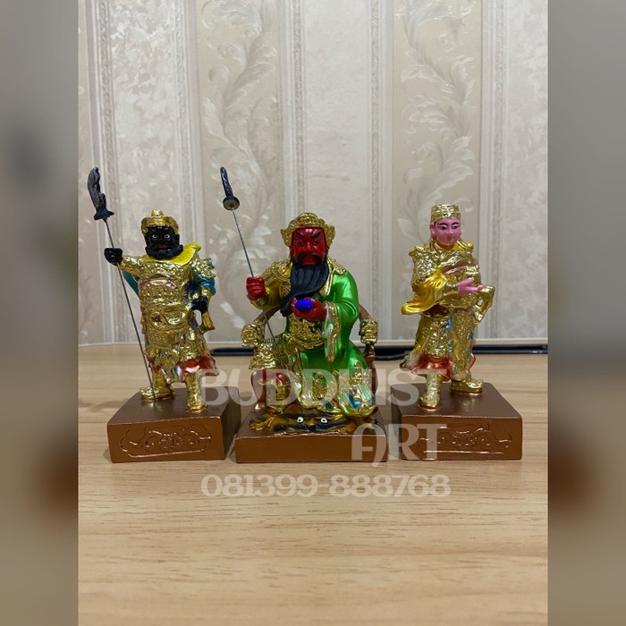Jual PATUNG DEWA KWAN KONG SET / KWANKONG DAN PENGAWAL 4 INCH FIBER SET ...