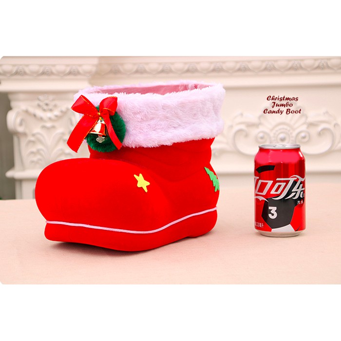 Jual Christmas JUMBO Candy Boot muat 1.5 Liter permen, boot santa jumbo ...