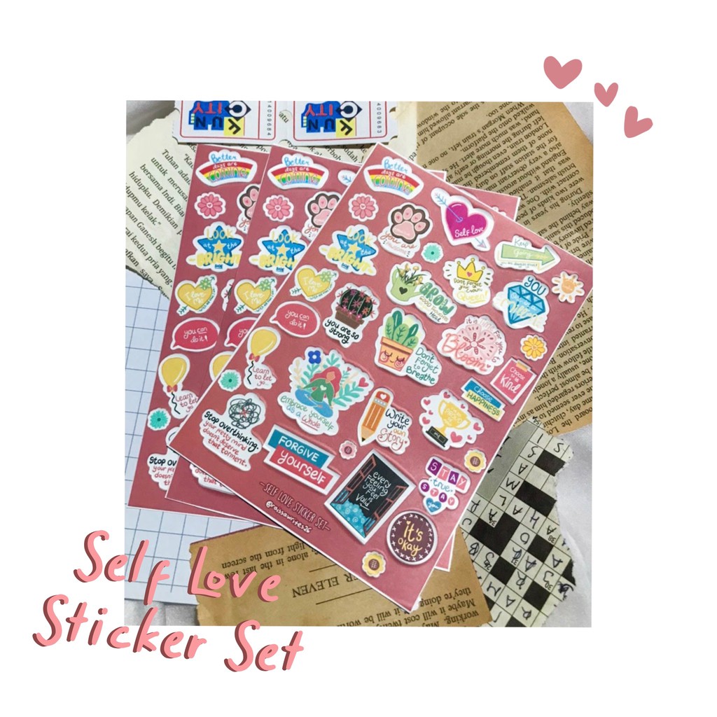 Jual Self Love Sticker Set (Waterpoof Version) [NEW] | Shopee Indonesia