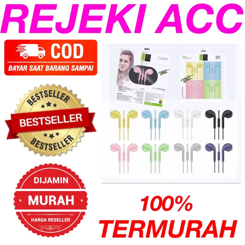 Jual Headset Handsfree Earphone HF Makaron macaron U19 | Shopee Indonesia