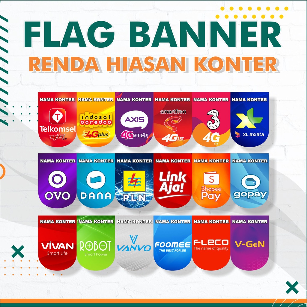 Jual PAKET FLAG BANNER (Bahan 280 Gram) | Shopee Indonesia