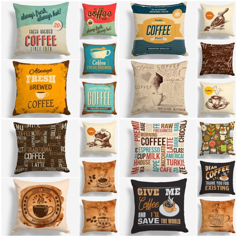 Jual BANTAL SOFA PRINT MOTIF CAFE KAFE COFFEE KOPI 40X40 CM | Shopee ...