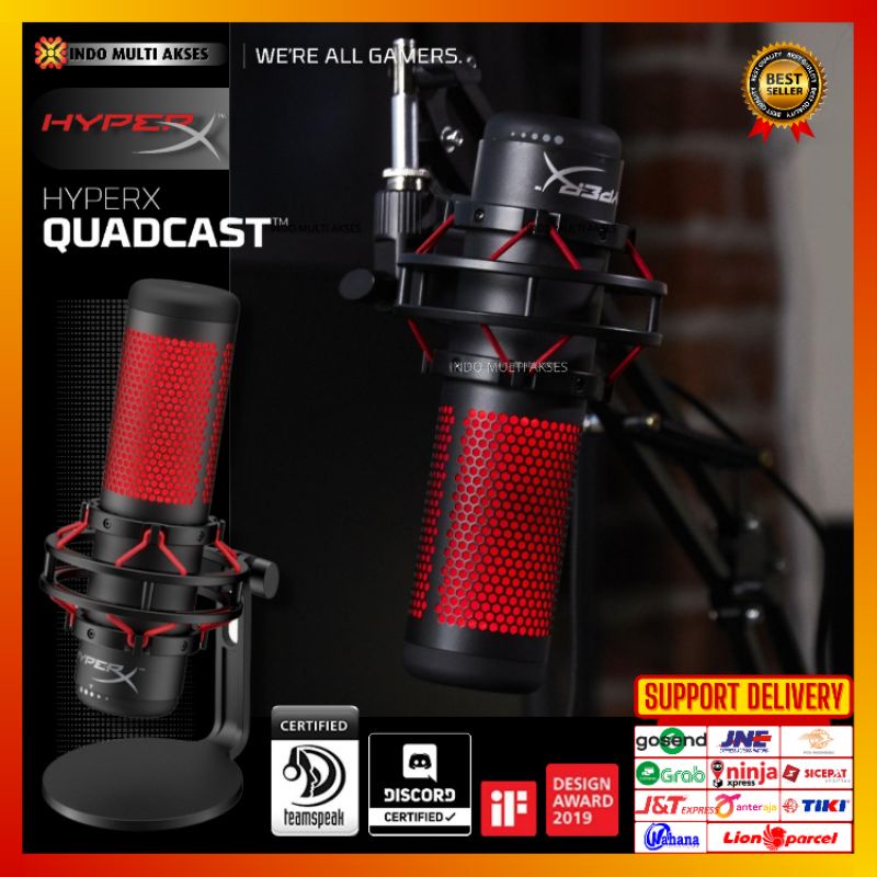 Jual Hyper x Quadcast usb microphone condenser standing gaming mic ...
