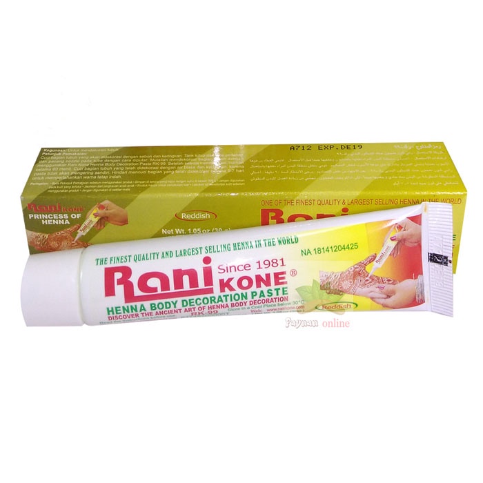 Jual Rani Kone Henna Paste Original ( untuk kulit ) | Shopee Indonesia