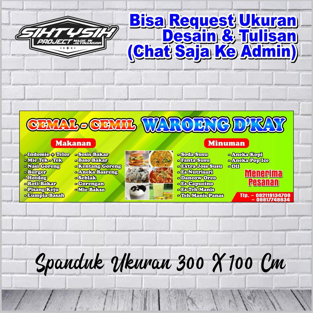 Jual Spanduk/banner Warung Makan Custom Free Desain | Shopee Indonesia