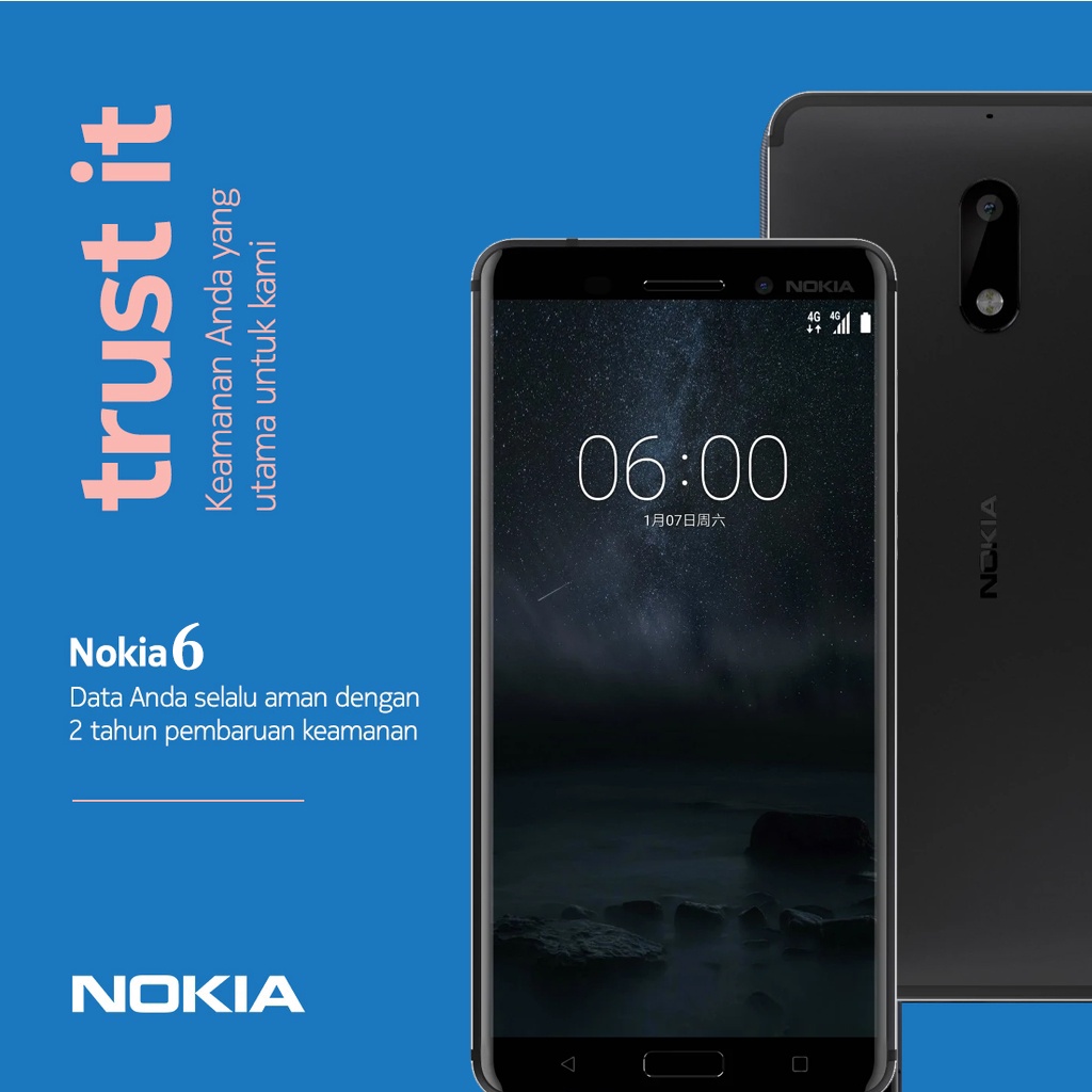 Jual Nokia 6 Pro Ram ram 4/64GB NFC ponsel game Garansi 1 Tahun | Shopee Indonesia