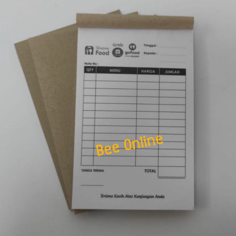 Jual Nota untuk pesanan makanan | Shopee Indonesia