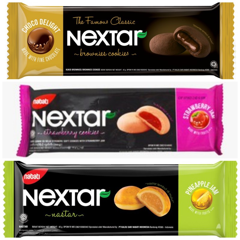 Jual SS Nextar Cookies Coklat 42 g Brownies Chocolate Strawberry Nabati ...