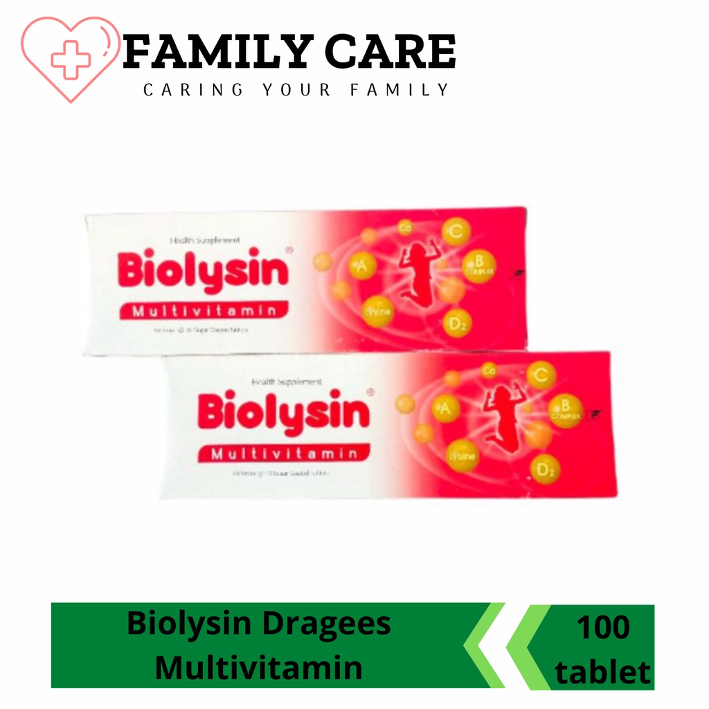 Jual Biolysin box isi 100 multivitamin penambah nafsu makan | Shopee ...