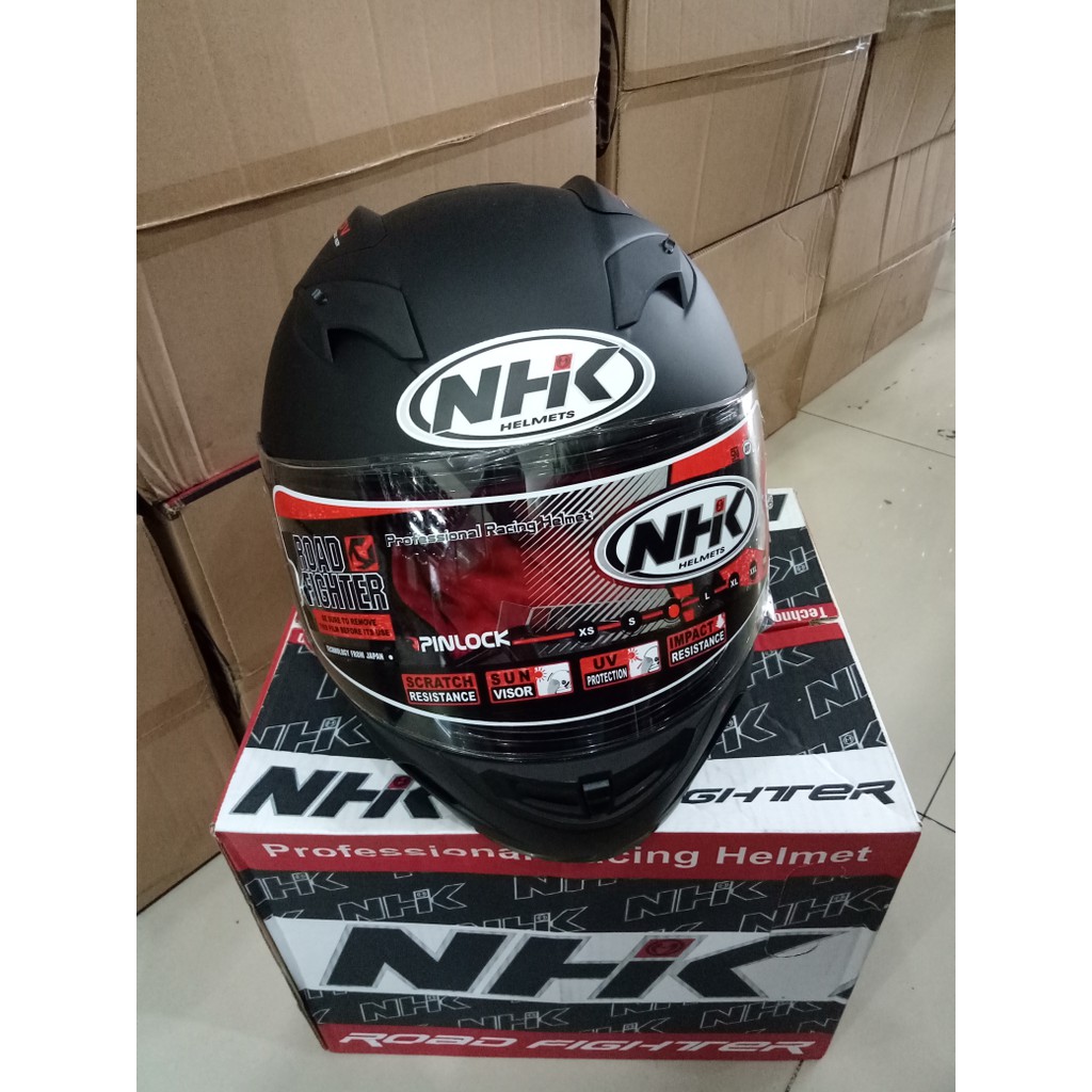 Jual GEMPUR HARGA;; helm NHK GP 1000 2 VISOR solid 100% ORIGINAL | Shopee Indonesia