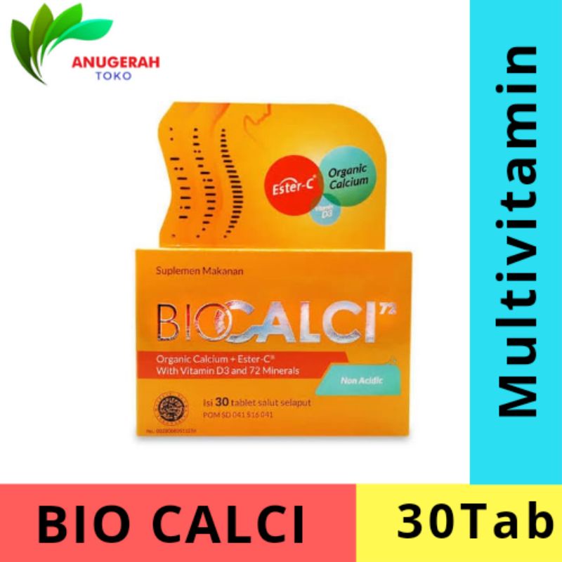 Jual Bio Calci 72 Multivitamin No Acid 30 Tablet | Shopee Indonesia