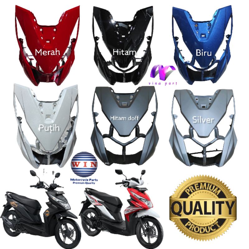 Jual cover front cover lampu depan panel tameng beat esp new k81 beat ...