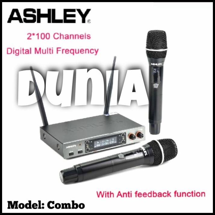 Jual Microphone Mic Wireless Ashley Combo Original 3 Warna Pilihan ...