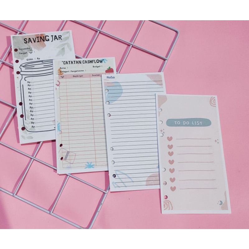 Jual Loose Leaf Kertas Isian Refill Binder A6 Budgeting Keuangan ...