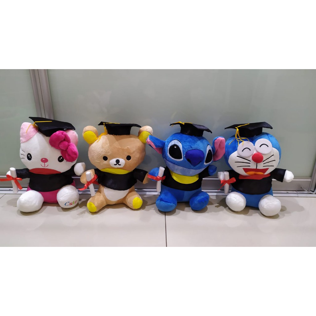 Jual Boneka Wisuda Karakter Graduation Stitch Rilakuma Doraemon Hello ...