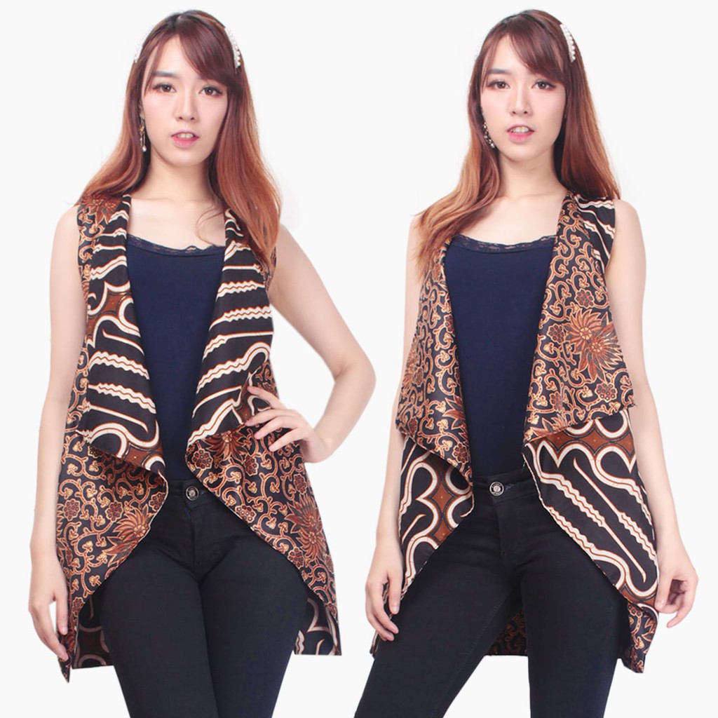 Jual Atasan Bolero Kimmi Rompi Bolak Balik Batik Wanita | Shopee Indonesia