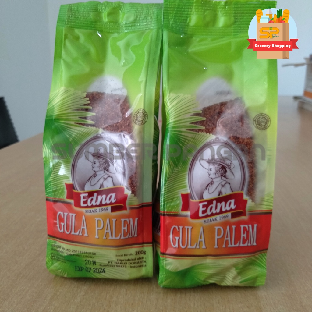 Jual EDNA Gula Palem / Palm Sugar 200gr / Aren / Gula Semut/ Gula palem ...
