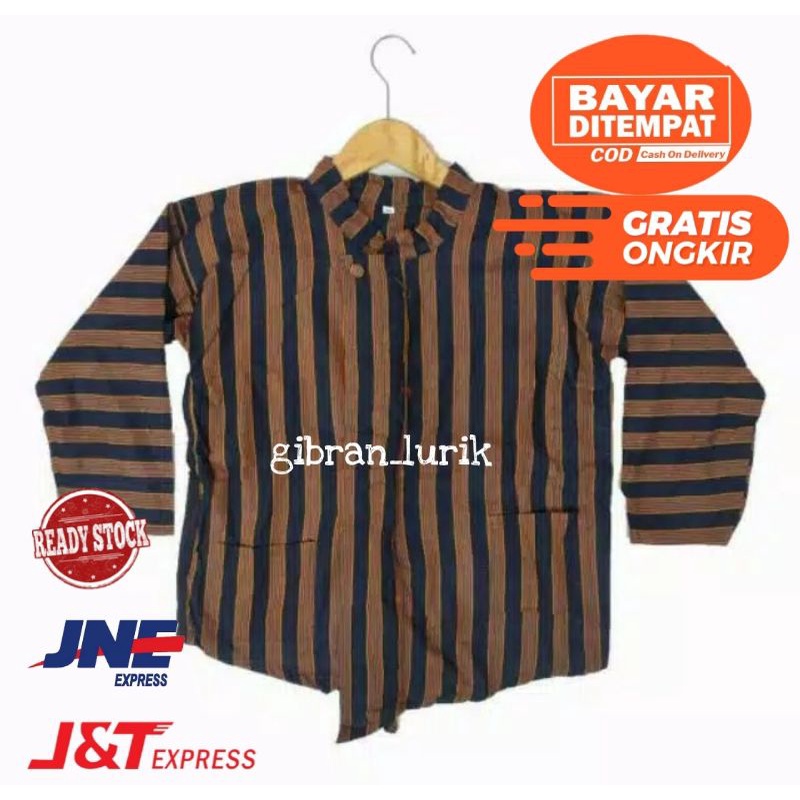 Jual Baju Surjan Anak Surjan Lurik Anak Baju Adat Jawa Anak Laki Laki Baju Lurik | Shopee Indonesia