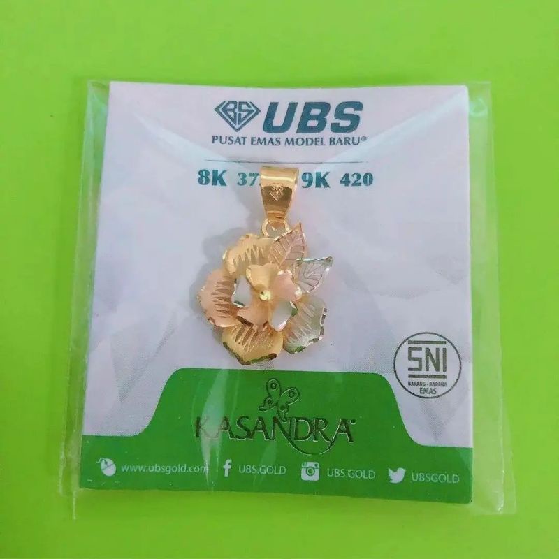 Jual Liontin bunga 3 warna kecil UBS kadar 8K 375 | Shopee Indonesia