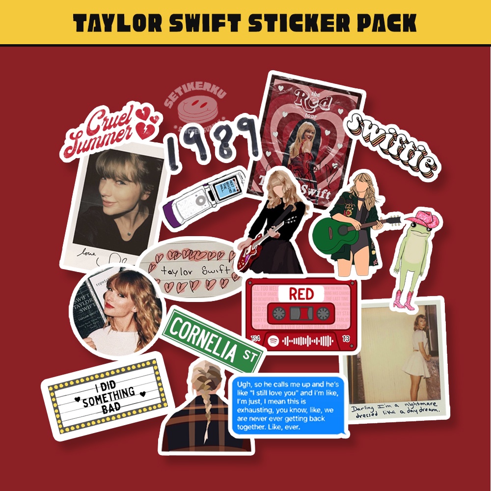 Jual Taylor Swift Sticker Pack A6 (17pcs) | Shopee Indonesia