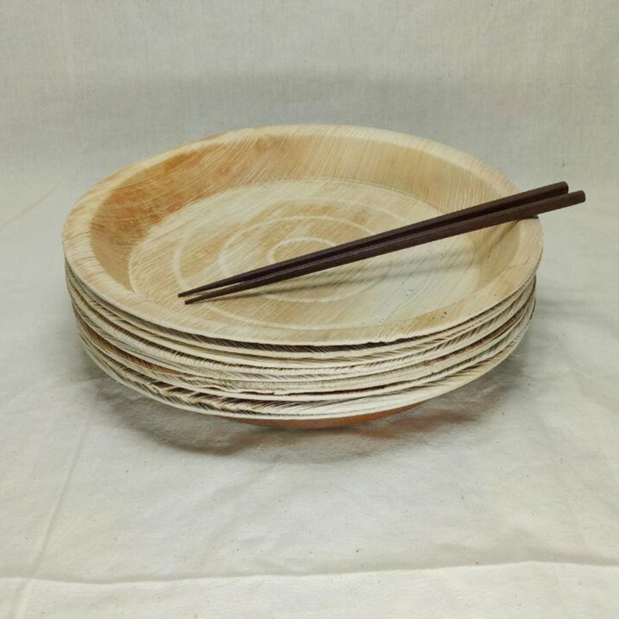 Jual Piring Daun Palem Pelepah Pinang Palm Leaves Round Plate ...
