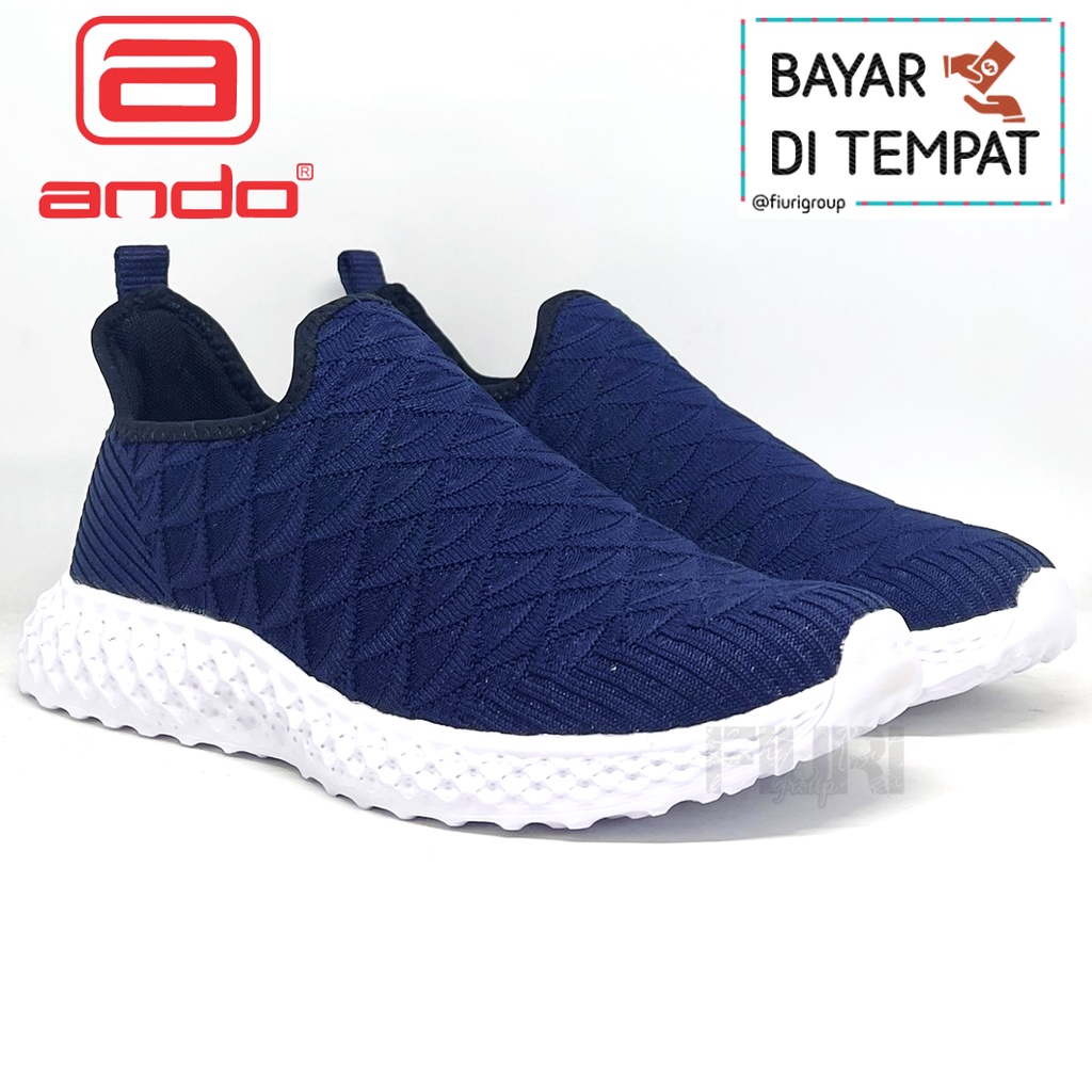 Jual FIURI - Ando Original - FUBORU 39-43 Navy - Sepatu Sneakers Pria - Sepatu Olahraga Pria ...