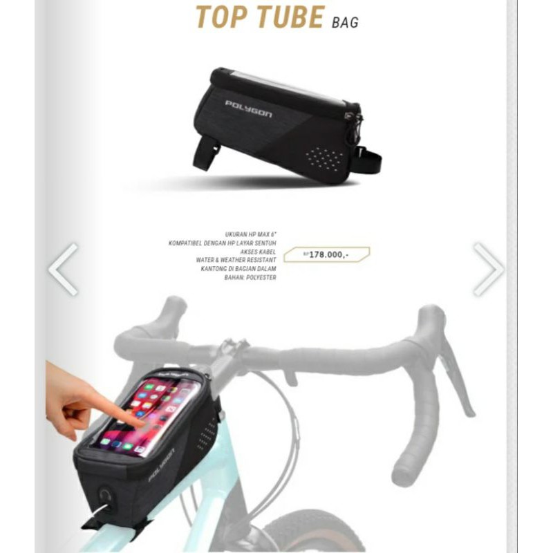 Jual Tas Sepeda - Polygon Top Tube Bag / tas sepeda handphone | Shopee ...