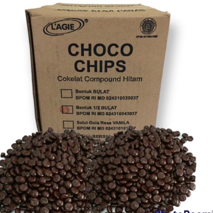 Jual CHOCOCHIPS COKLAT BULAT L'AGIE 250GRAM / CHOCO CHIPS SETENGAH ...