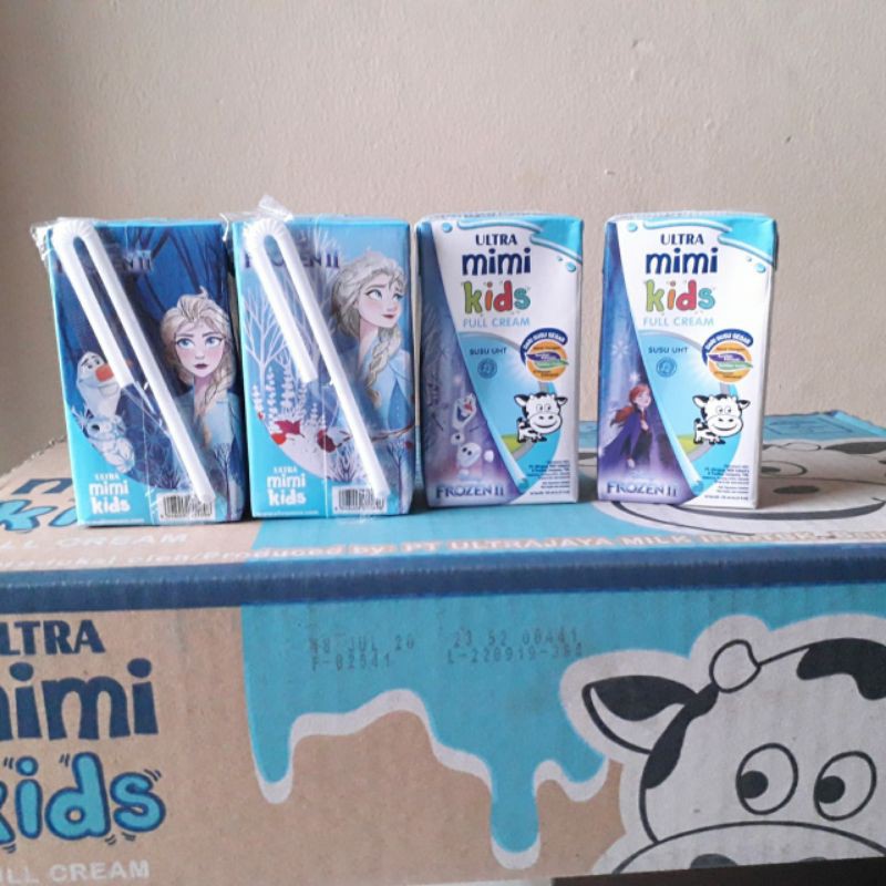 Jual susu Ultra Mimi Kids rasa full cream ukuran 125 mili isi 40 PCS ...